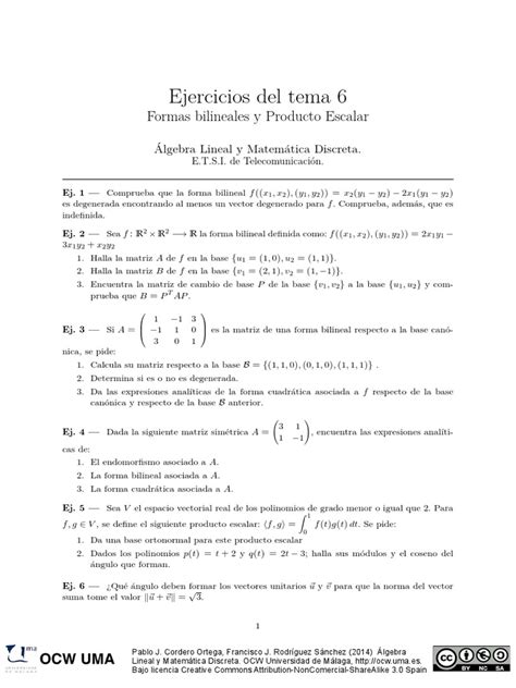 Tema6 03 Doc Pdf Espacio Vectorial Base álgebra Lineal