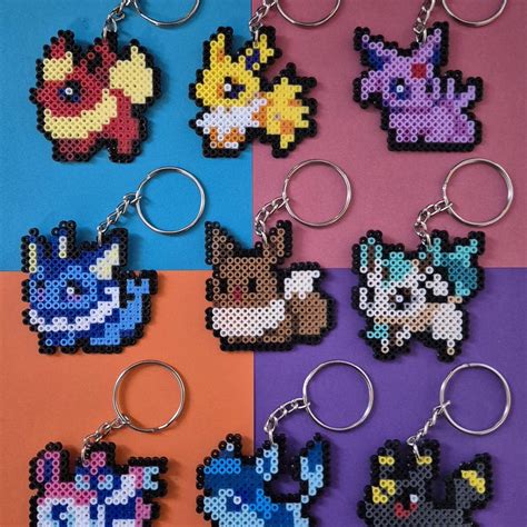 Perler Bead Keychain Etsy