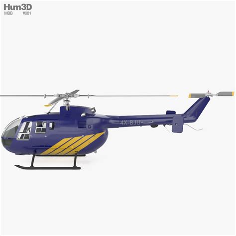 Mbb Bo 105 3d Model Download Helicopter On