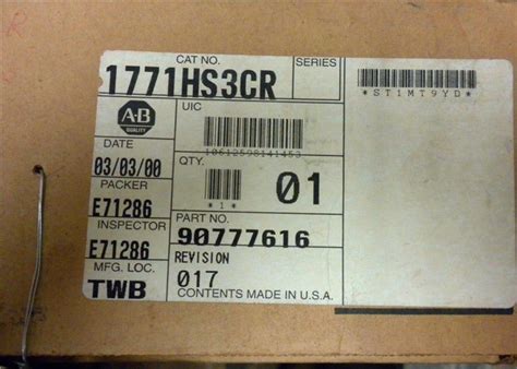 Allen Bradley 1771 Hs3cr Digital I O Module 3 Axis Servo Controller
