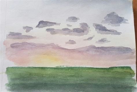 Watercolor Sunset By Star Traveller On Deviantart
