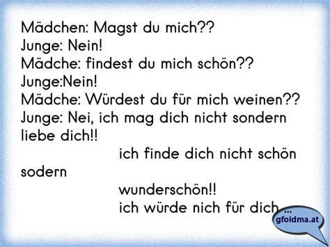 Mädchen Findest Du Mich Hübsch Junge Nö Mädchen Magst Du Mich