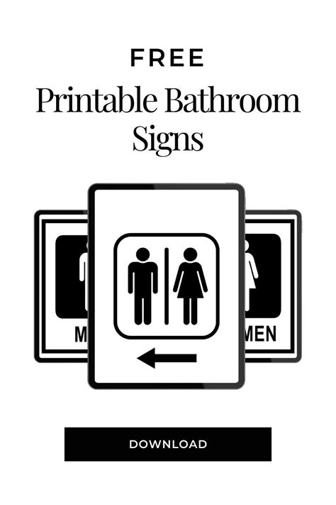 Free Printable Restroom Signs House On Austin