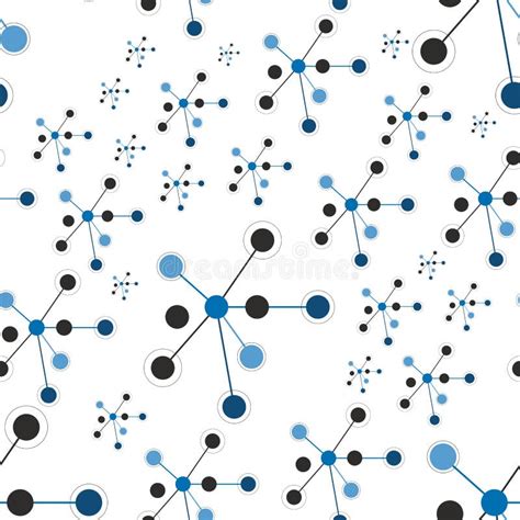 Molecule Structure Background Seamless Pattern Stock Vector
