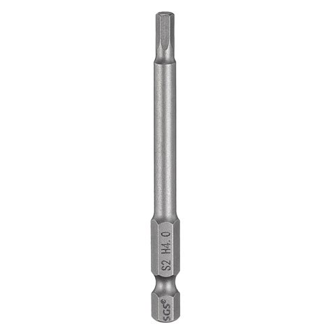 Uxcell H4 0 Hex Head Drill Bit Wrench 4mm Metric Flat Tip 1 4 Hex Shank 80mm 3 15 Long
