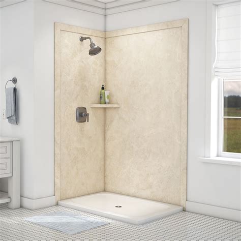 Flexstone Elegance 2 48 In W X 36 In D X 80 In H Creme Travertine 20