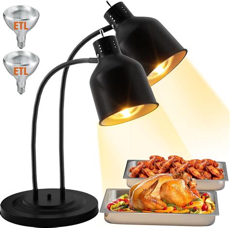 Pyy Food Heat Lamp 500w Dual Head Commercial Heat Lamp