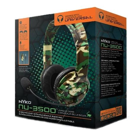 Audífonos Alámbricos Nyko Un 3500 Jungle Camo Multicolor Bodega