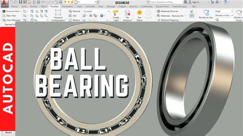 Autocad Tutorial Designing Ball Bearing In Autocad Industrial