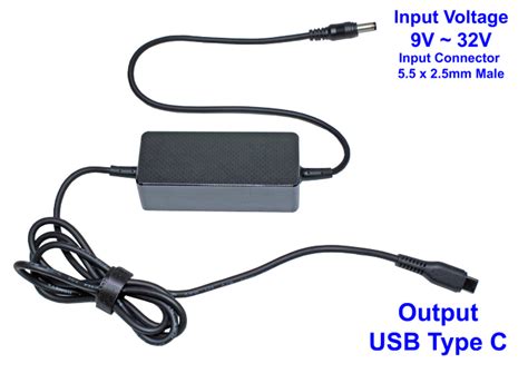 12v Or 24v Dc To Usb Type C Power Converter With Power Delivery Pd65w