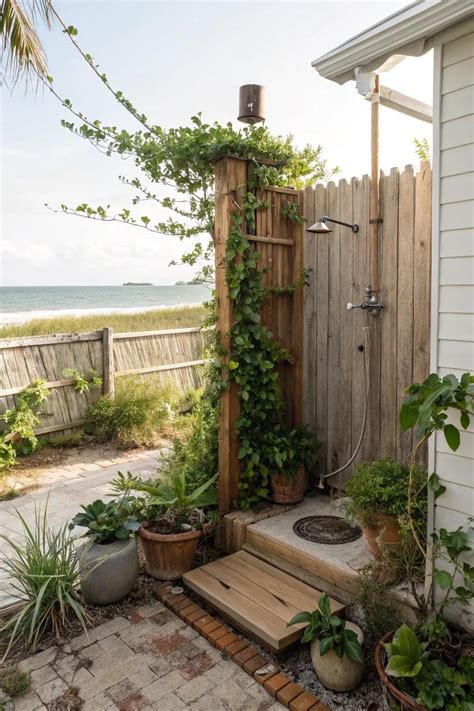 16 Creative Beach House Outdoor Shower Ideas