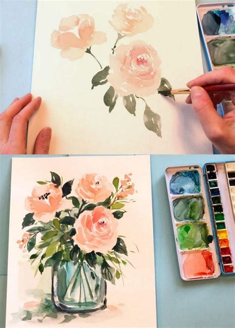 20 Best Watercolor Flowers Tutorials And Videos Watercolor Flowers