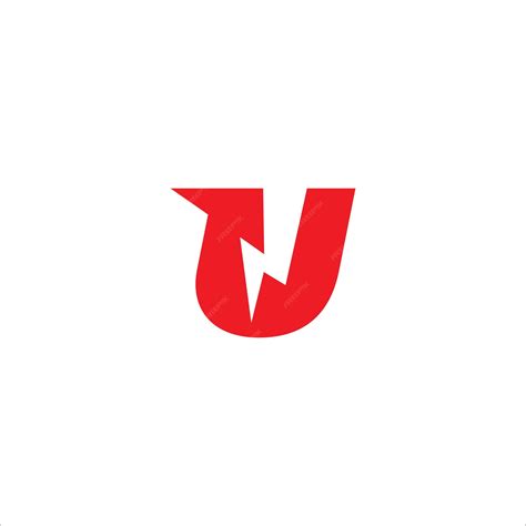 Plantilla De Diseño De Logotipo Inicial De Letra U Aislada Sobre Fondo