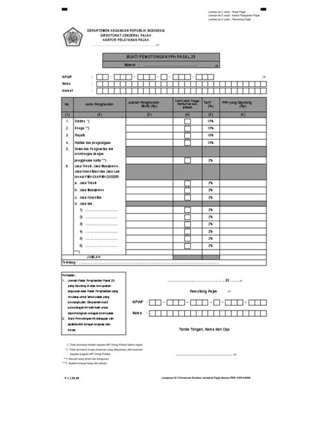 1 Bukti Potput Pph 23 Pdf