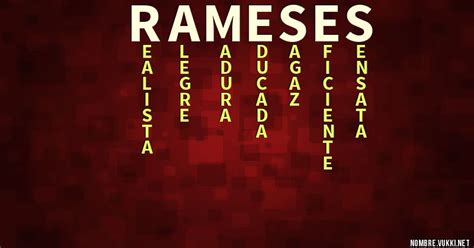 Qué Significa Rameses