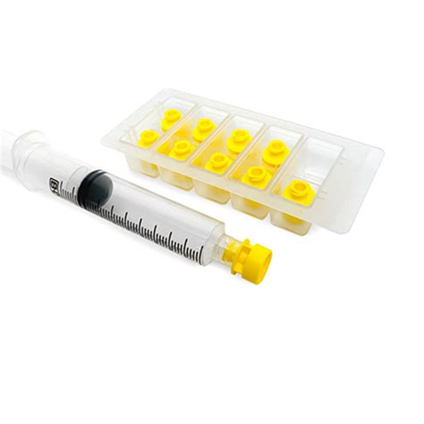 Female Luer Lock Cap Yellow Sterile 100 Ea