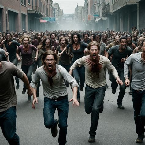 A Group Of Zombies Running Gulf Picasso بيكاسو الخليج