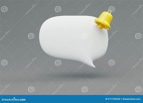 Floating Chat Symbol For Smartphone Application Ui On Orange Background Reminder Popup Bell