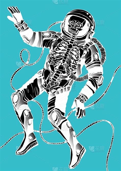 概念太空宇航员男人太空服天文学技术矢量爱复古