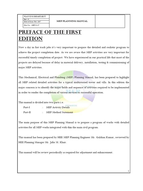 Mep Planning Manual Pdf Duct Flow Plumbing