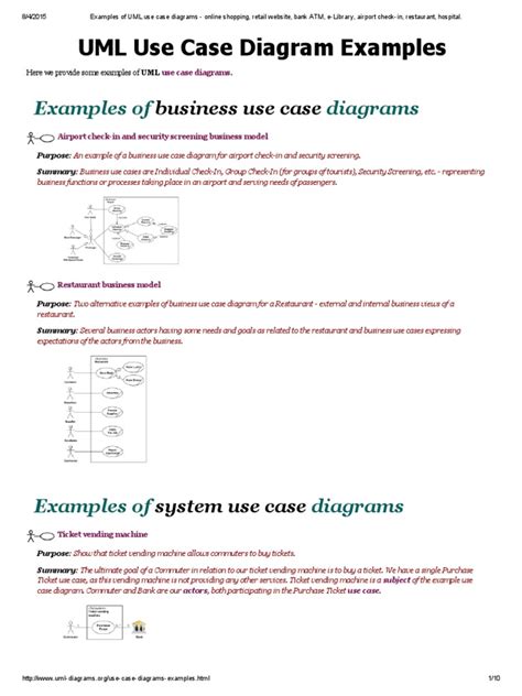 Examples Of Uml Use Case Diagrams Pdf Point Of Sale Use Case