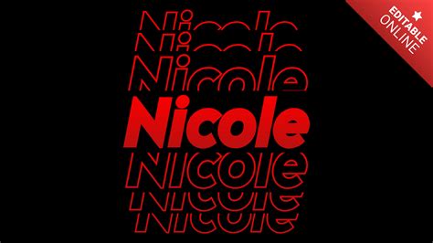 Nicole Modern Stroke Text Effect Generator
