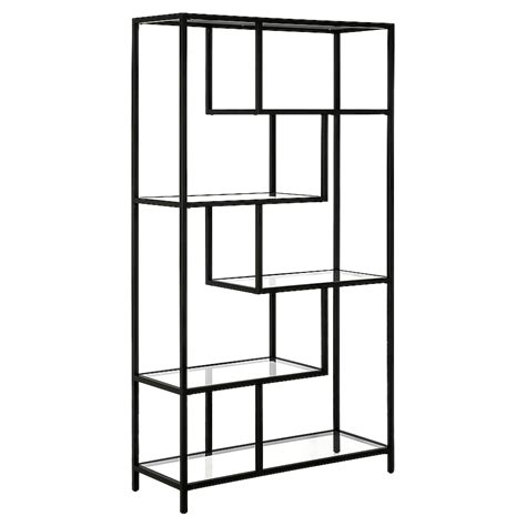 Hailey Home Isla Blackened Bronze Metal 5 Shelf Bookcase 36 In W X 68