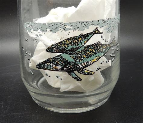 Vintage Sunoco Humpback Whale Drinking Glasses Set Of 2 Etsy