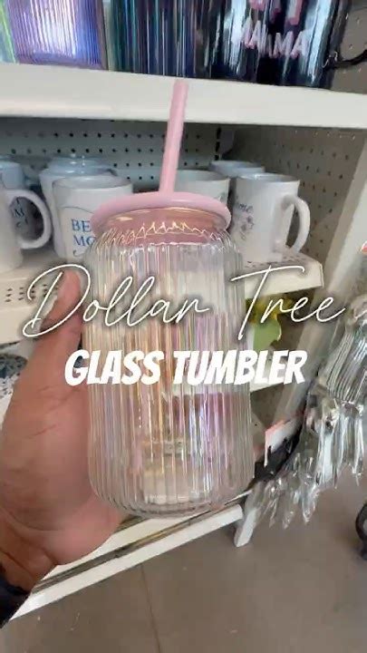 🥤viral Dollar Tree Glass Tumbler Tumbler Dollartree Aesthetic