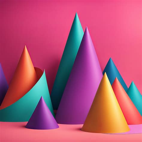 Colorful Triangular Paper Background 3d Rendering Colorful Triangular Paper Background 3d Ren