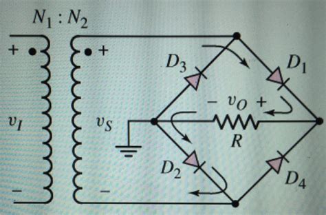 solved the input voltage to the full wave rectifier circuit