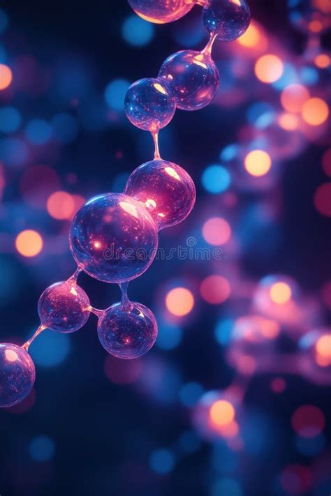 Nanotechnology Background A Vibrant Background Featuring Glowing Spheres And Molecular