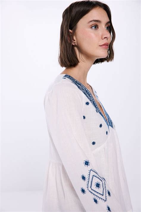 Blusa Bordada Ofertas Em Blusas E Camisas De Mulher Fifty Outlet