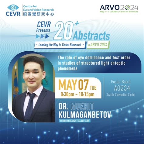 Unleash The Future Of Vision Research And Eye Science At Arvo2024 With Cevr Centre For Eye