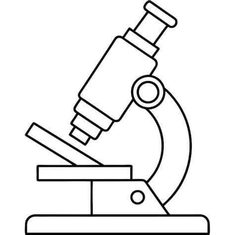 Premium Vector Microscope Outline Coloring Book Page Line Art Illustration Digital Drawing