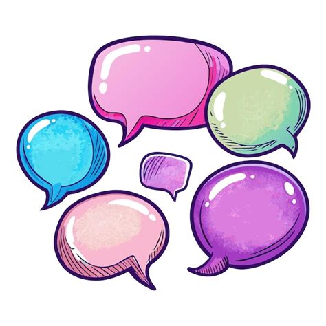 Colorful Speech Bubbles A Visual Guide To Communication Premium Ai