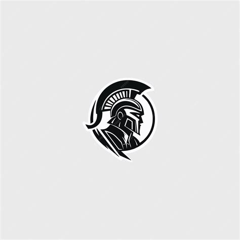 Premium Vector Spartan Warrior Symbol Coat Of Arms Spartan Military Helmet Logo Spartan Greek