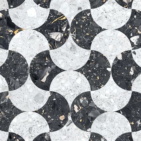 Couture Scallop Mood Nero Terrazzo Waterjet Mosaic Default Title