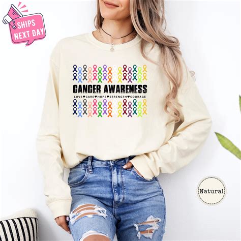 Cancer Awareness Ribbon Shirt Cancer In All Colors Shirt All Cancers