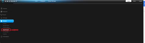 how to import export camera configurations in the web ui amcrest