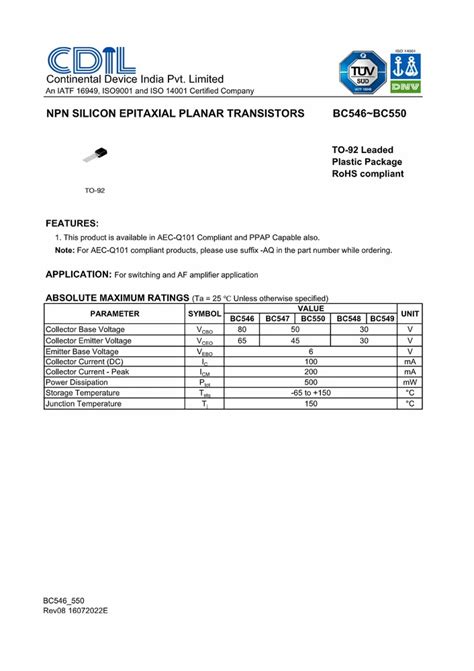 Cdil Bc547c Transistors Dip Npn At ₹ 0 6 Piece Integrated Circuit In Mumbai Id 2849667089255