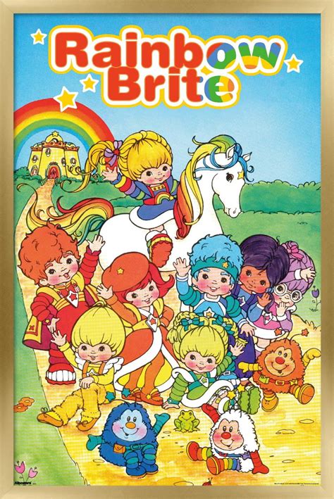 Rainbow Brite Group Wall Poster 14 725 X 22 375 Framed
