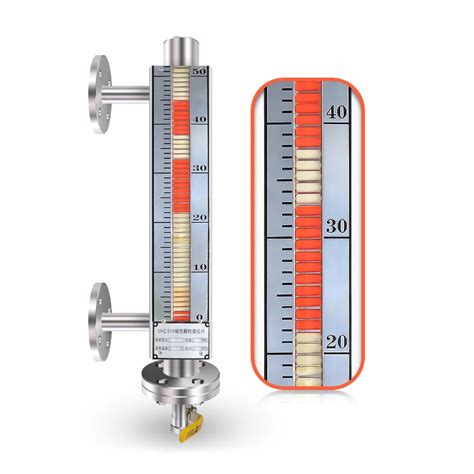 Indikator Tingkat Magnetik Dipasang Akurasi Tinggi 4 20ma Transduser