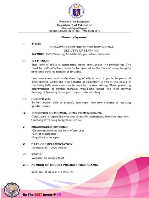 Gad Proposal Organization Focused 3 Pdf Cognition Behavior