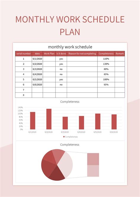 Free Monthly Work Plan Templates For Google Sheets And Microsoft Excel