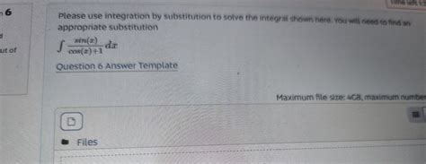 Solved Please Use Integration By Substitution To Solve The Chegg