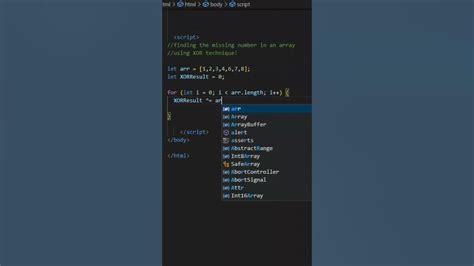 Javascript Finding The Missing Number Using Xor Javascript Javascriptbeginner Youtube