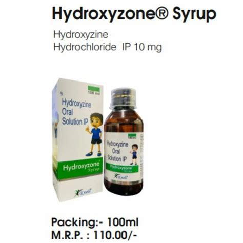 10mg Hydroxyzone Hydroxyzine Hydrochloride Oral Solution Syrup At Rs 110bottle Hydroxyzine