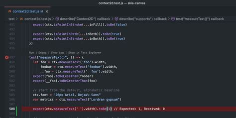 `measuretext` the width of the measured space is 0 · issue 19