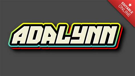 Adalynn Amazing Text Effect Generator
